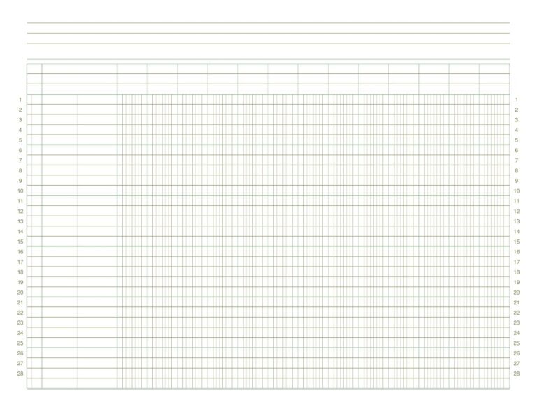 25+ Free Printable Columns and Rows (PDF Templates) » American Templates