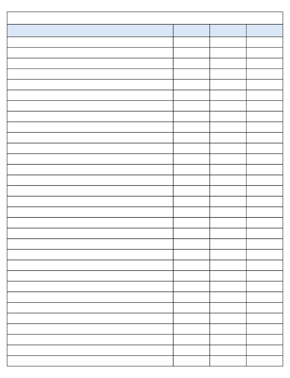 Free Printable Column Templates Baysection