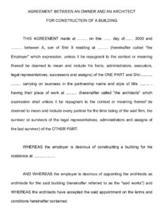 22+ Free Simple Architect Contract Templates - Printable PDF » American ...