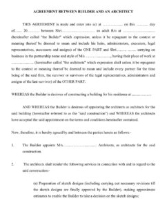 22+ Free Simple Architect Contract Templates - Printable PDF » American ...