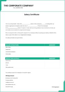 33+ Free Salary Certificate Format Sample (PDF, Word Templates ...