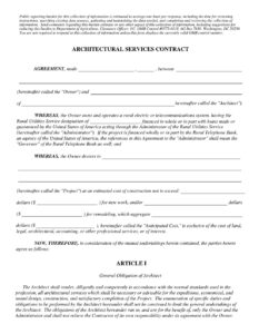 22+ Free Simple Architect Contract Templates - Printable PDF » American ...