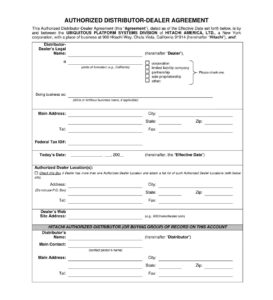 34+ Free Printable Distributor Agreement Templates - PDF » American ...