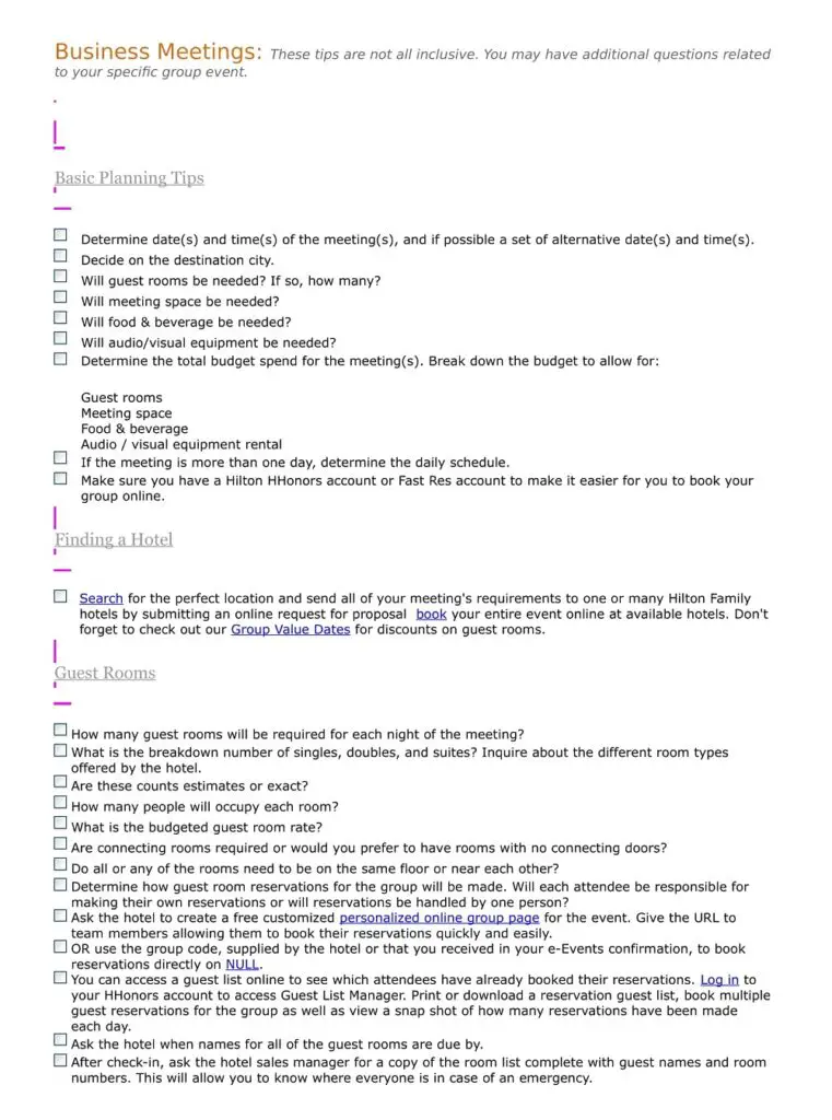 32+ Free Meeting Checklist Templates - PDF, Word » American Templates 32+ Free Meeting Checklist Templates - PDF, Word » American Templates
