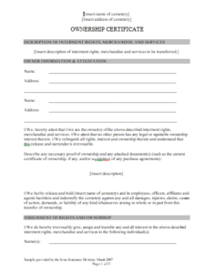 20+ Free Certificate of Ownership Templates - PDF, Word » American ...