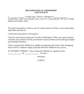 20+ Free Certificate of Ownership Templates - PDF, Word » American ...
