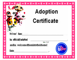 20+ Real & Fake Adoption Certificate Templates Free (DOC, PDF ...