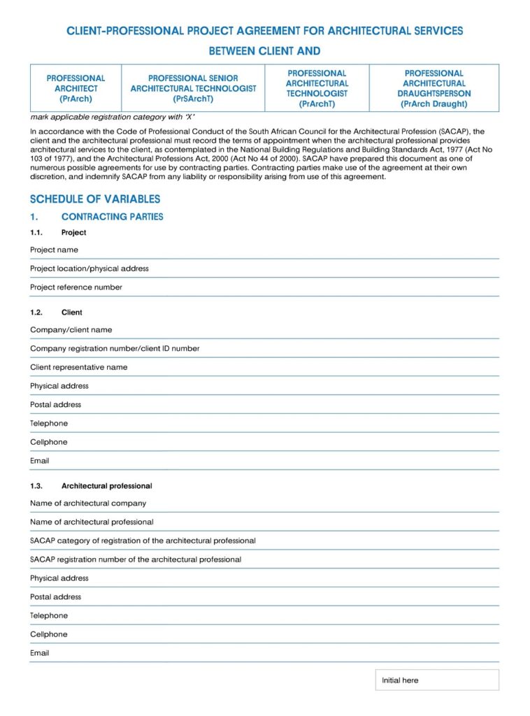 22+ Free Simple Architect Contract Templates - Printable PDF » American ...