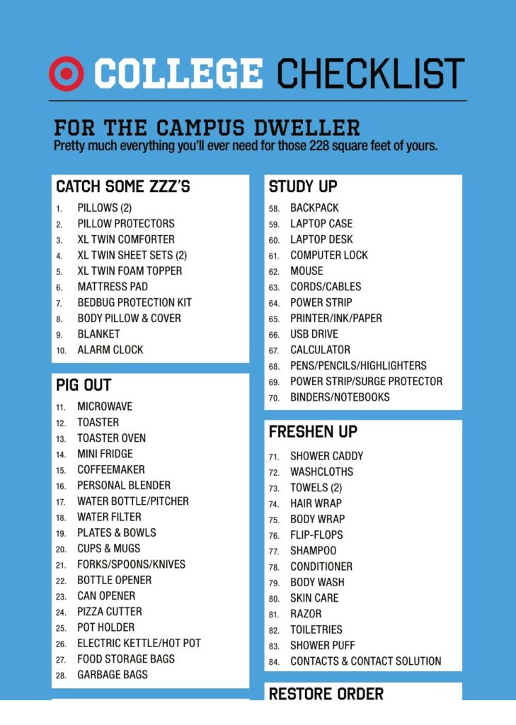 36+ Free Printable College Checklist Templates - PDF, Word » American ...