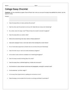 36+ Free Printable College Checklist Templates - PDF, Word » American ...
