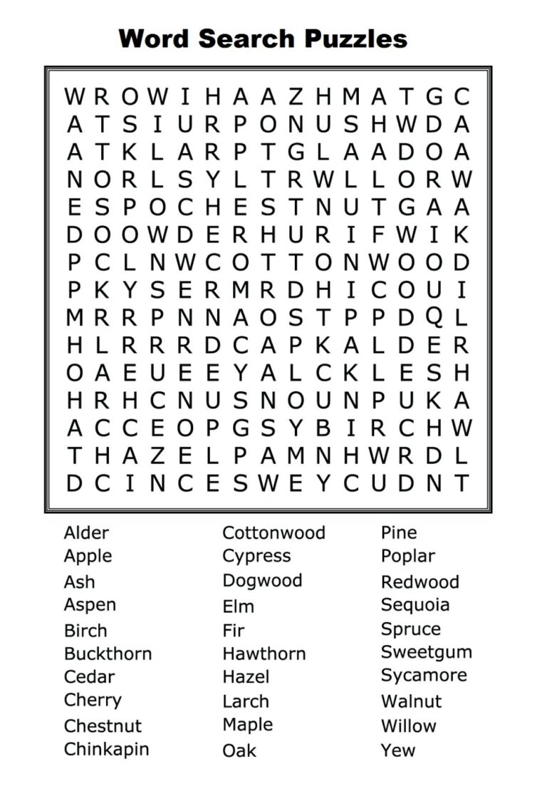 Free 100 Hard Word Search Puzzles Printable » American Templates