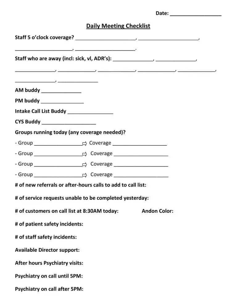 32+ Free Meeting Checklist Templates - PDF, Word » American Templates 32+ Free Meeting Checklist Templates - PDF, Word » American Templates