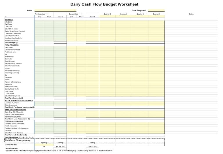 22+ Free Simple Farm Cash Flow Budget Templates - PDF, MS Excel ...