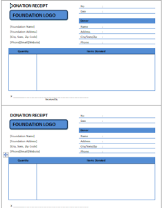 25+ Charitable Donation Receipt Templates (Free Printable) » American ...