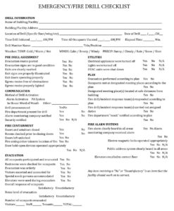 26+ Free Printable Fire Evacuation Checklist Templates - Sample PDF, MS ...