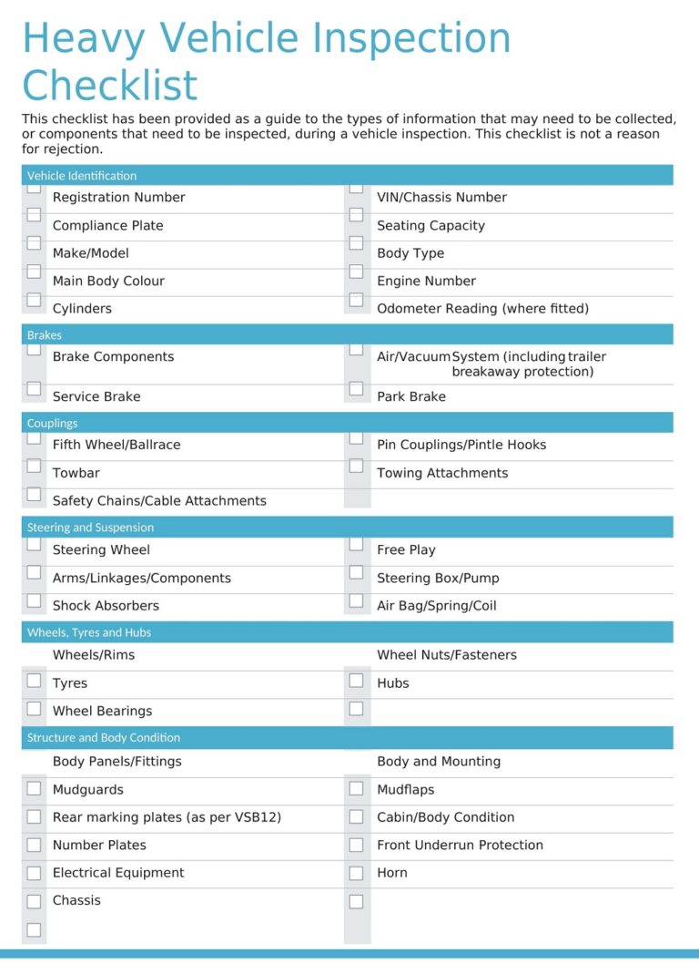 40+ Free Printable Auto Detail Checklist Templates - PDF, MS Word ...