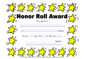 20+ Free Honor Roll Certificate Templates (DOC, PDF) » American Templates