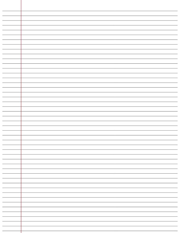 30+ Free Printable Notebook Paper (PDF for Printing) » American Templates