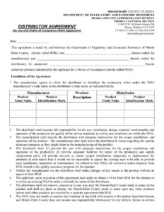 34+ Free Printable Distributor Agreement Templates - PDF » American ...