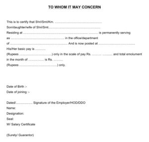 33+ Free Salary Certificate Format Sample (PDF, Word Templates ...