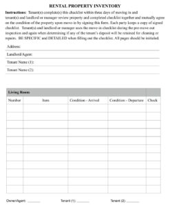 20+ Free Furnished Rental Inventory Checklist Templates - Printable PDF ...