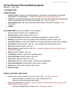 15+ Sample Reunion Agenda Templates - Free Word, PDF » American Templates