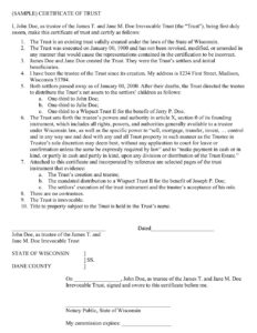 32+ Free Certificate of Trust Templates - Printable PDF, Word ...