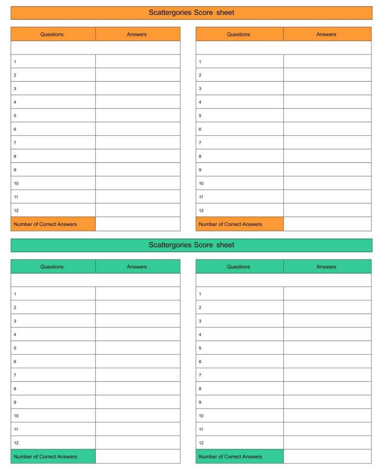 25+ Scattergories Lists - Free Printable PDF (Updated 2023) » American ...