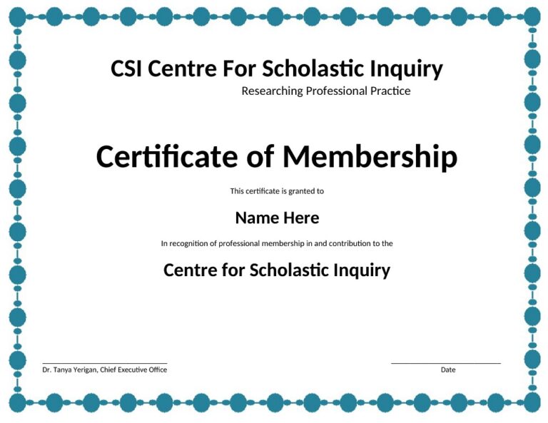 29+ Free Editable Certificate of Membership Templates (MS Word, PDF ...