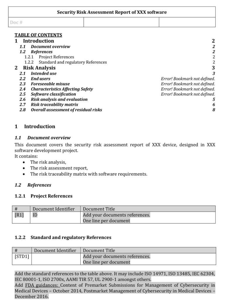26+ Free Security Risk Analysis Templates - Printable PDF, DOC ...