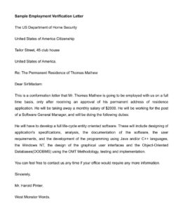 35+ Free Employment Verification Letter Samples & Templates (PDF ...