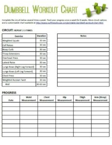 15+ Dumbbell Exercises Chart Printable Workout Poster (PDF) » American ...