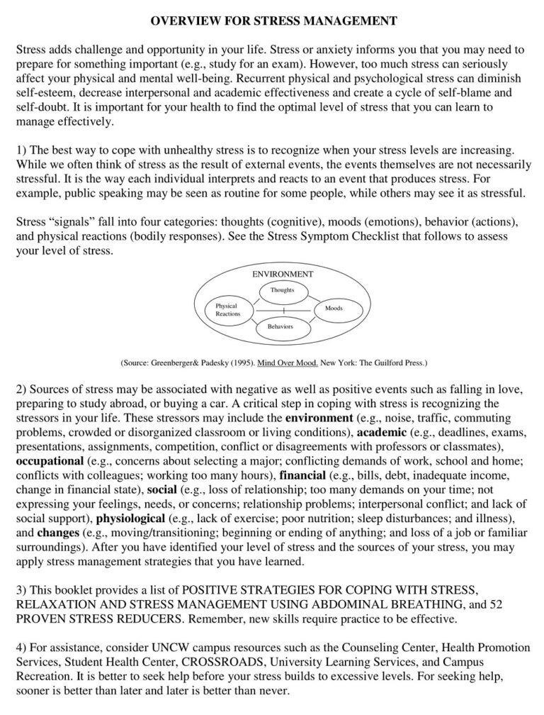 24+ Free Printable Stress Management Worksheets & Activities Templates ...