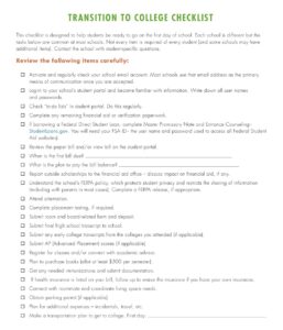 36+ Free Printable College Checklist Templates - PDF, Word » American ...