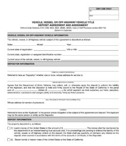 26+ Free Simple Vehicle Deposit Agreement Templates (PDF, Word ...