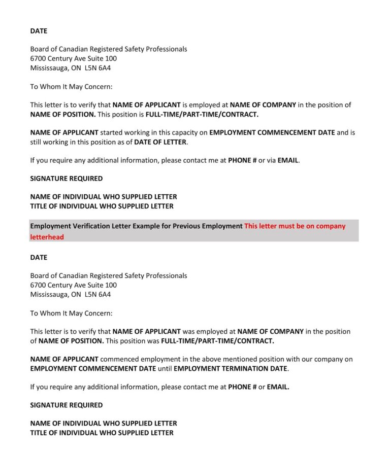 35+ Free Employment Verification Letter Samples & Templates (PDF ...