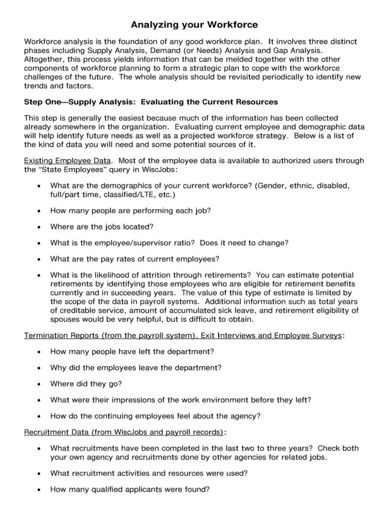 30+ Free Simple Workforce Analysis Templates (PDF, Doc) » American ... 30+ Free Simple Workforce Analysis Templates (PDF, Doc) » American ...